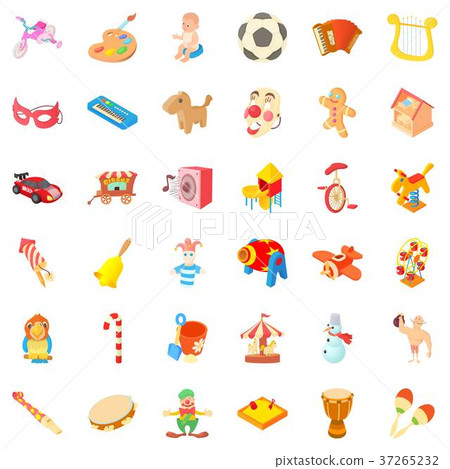 Funny icons set, cartoon style - Stock Illustration [37265232] - PIXTA
