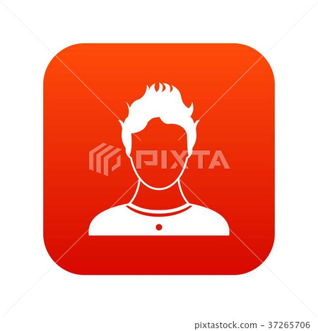 User icon digital red - Stock Illustration [37265706] - PIXTA