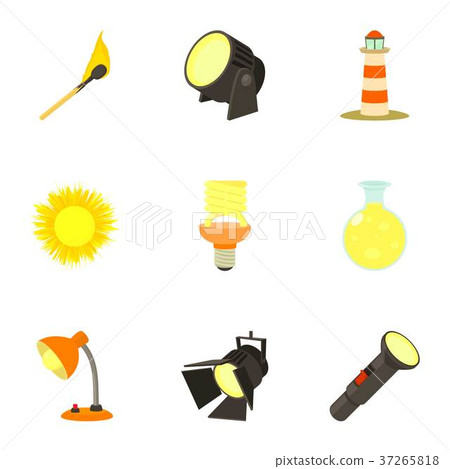 Light icons set, cartoon style - Stock Illustration [37265818] - PIXTA