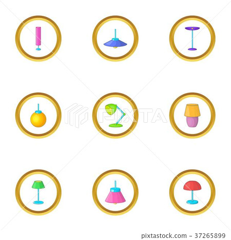 Light icons set, cartoon style - Stock Illustration [37265899] - PIXTA
