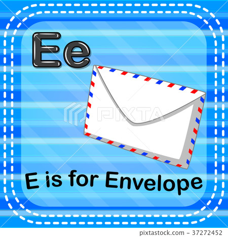 Flashcard letter E is for envelope - Stock Illustration [37272452] - PIXTA