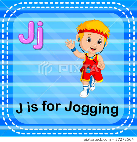 Flashcard letter J is for jogging - Stock Illustration [37272564] - PIXTA