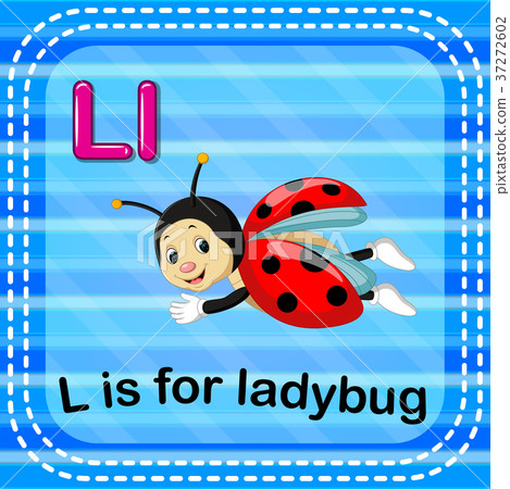 Flashcard letter L is for ladybug - Stock Illustration [37272602] - PIXTA