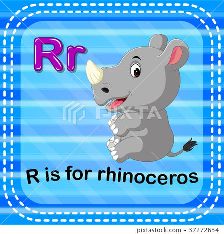 Flashcard letter R is for rhino - Stock Illustration [37272634] - PIXTA