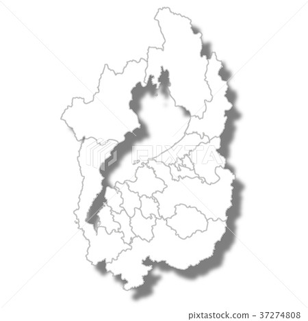 Shiga map white icon - Stock Illustration [37274808] - PIXTA