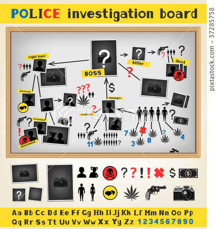 police investigation board - Stock Illustration [37285758] - PIXTA