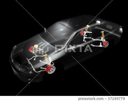 Skeleton car 03 body - Stock Illustration [37289779] - PIXTA