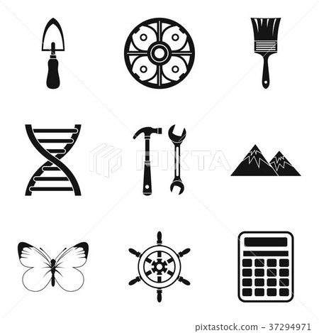 Past icons set, simple style - Stock Illustration [37294971] - PIXTA