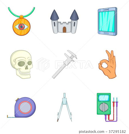 Ancient artifact icons set, cartoon style-插圖素材 [37295182] - PIXTA圖庫