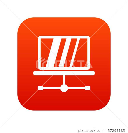 Laptop icon digital red - Stock Illustration [37295185] - PIXTA