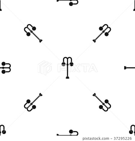 Street lamp pattern seamless black - Stock Illustration [37295226] - PIXTA