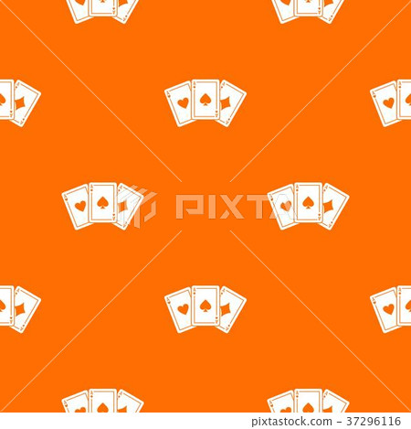 Three aces playing cards pattern seamless - Stock Illustration ...