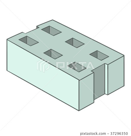 Gray brick icon, cartoon style - Stock Illustration [37296350] - PIXTA