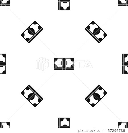 Packed dollars money pattern seamless black - Stock Illustration ...