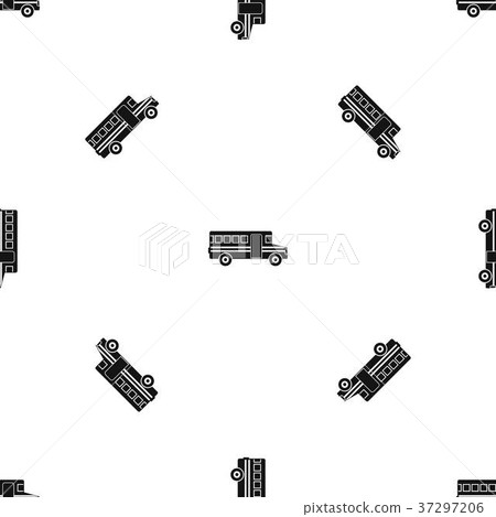 School bus pattern seamless black - Stock Illustration [37297206] - PIXTA