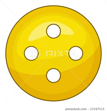 Yellow cloth button icon, cartoon style - Stock Illustration [37297515 ...