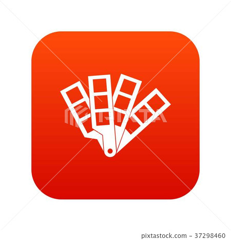 Color palette guide icon digital red - Stock Illustration [37298460 ...
