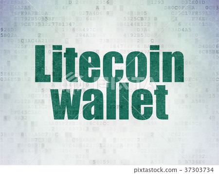 Cryptocurrency concept: Litecoin Wallet on Digital - Stock Illustration ...