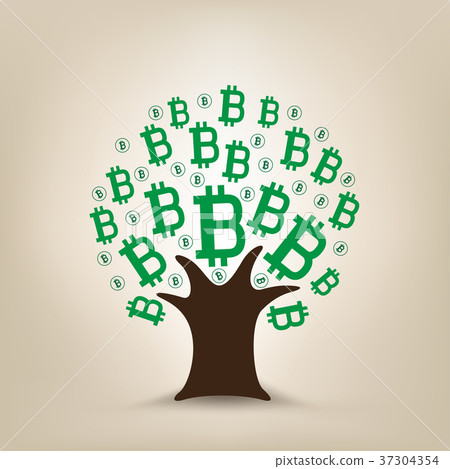 bitcoin grows on tree - Stock Illustration [37304354] - PIXTA