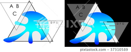 abstract triangles and jellyfish jellyfish - Stock Illustration ...