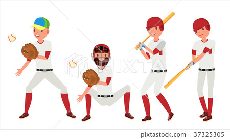 Classic Baseball Player Vector. Classic Uniform - Stock Illustration ...