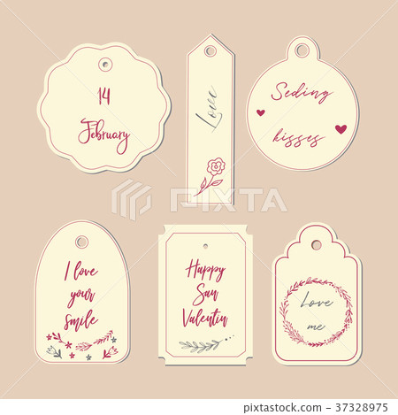 Hand drawn labels and tags. Elements collection - Stock Illustration ...