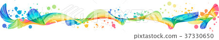 Colorful splash horizontal design - Stock Illustration [37330650] - PIXTA