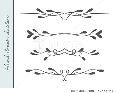 Vector hand drawn text divider, graphic design - Stock Illustration ...
