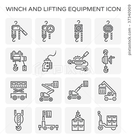 winch lifting icon - Stock Illustration [37340909] - PIXTA