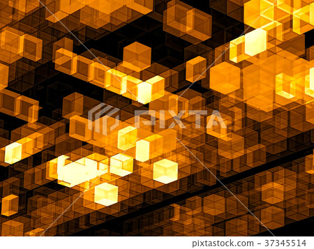 Cubes matrix - abstract digitally generated image - Stock Illustration ...