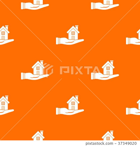 House in hand pattern seamless - Stock Illustration [37349020] - PIXTA