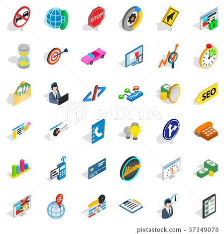 Computer icons set, isometric style - Stock Illustration [37349078] - PIXTA