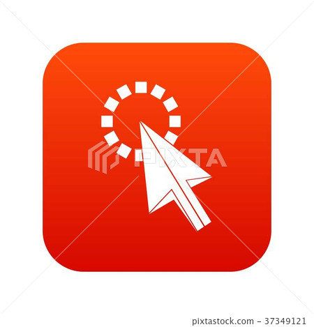Click icon digital red - Stock Illustration [37349121] - PIXTA