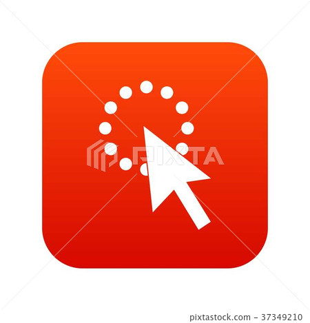 Click icon digital red - Stock Illustration [37349210] - PIXTA