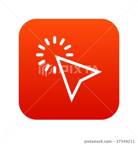 Click icon digital red - Stock Illustration [37349211] - PIXTA