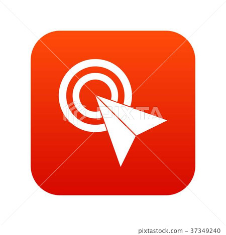 Click icon digital red - Stock Illustration [37349240] - PIXTA
