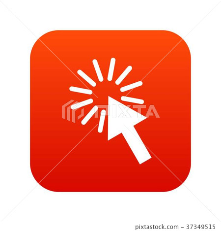 Click icon digital red - Stock Illustration [37349515] - PIXTA