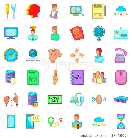 Message icons set, cartoon style - Stock Illustration [37350074] - PIXTA
