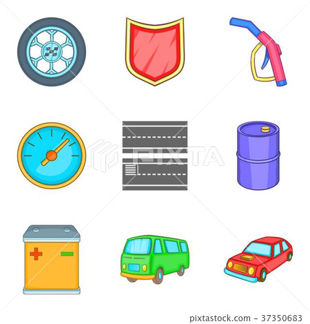 Replacing part icons set, cartoon style - Stock Illustration [37350683 ...