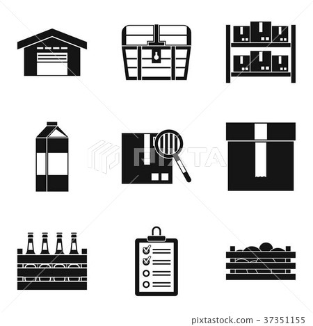 Pack in box icons set, simple style - Stock Illustration [37351155] - PIXTA