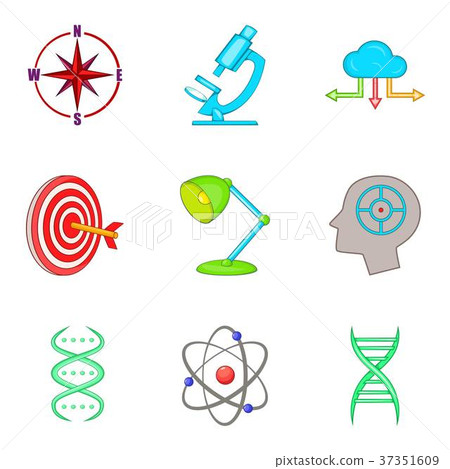 Clever icons set, cartoon style - Stock Illustration [37351609] - PIXTA