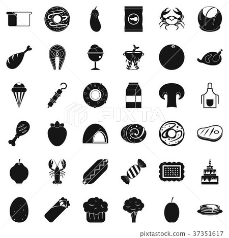 Favorite food icons set, simle style - Stock Illustration [37351617 ...