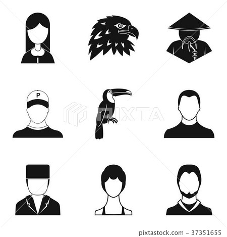 Hypocrite icons set, simple style - Stock Illustration [37351655] - PIXTA