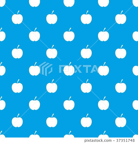 Checkered apple pattern seamless blue - Stock Illustration [37351748 ...
