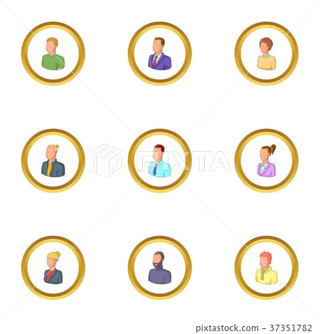 Character icons set, cartoon style - Stock Illustration [37351782] - PIXTA