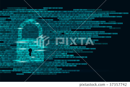 Digital lock guard sign binary code number. Big - Stock Illustration ...