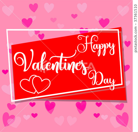 Happy valentine s day colorful poster, frame - Stock Illustration ...