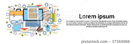 Computer Desktop With Finance Chart Business - Stock Illustration ...