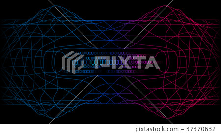 red blue complex major cyber computer technology - Stock Illustration ...