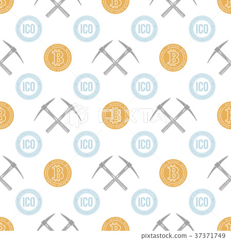 crypto currency blockchain seamless pattern. - Stock Illustration [37371749] - PIXTA
